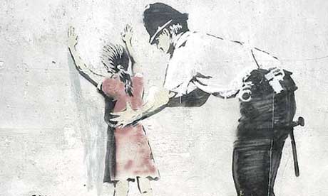 graffiti walls: Graffiti Police Art Design " Graffiti Banksy