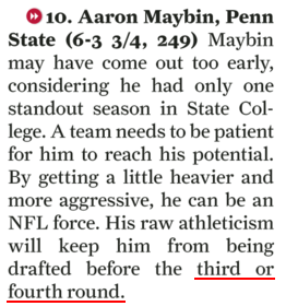 Sports Fountainhead: Aaron Maybin a 4th Round Prospect?