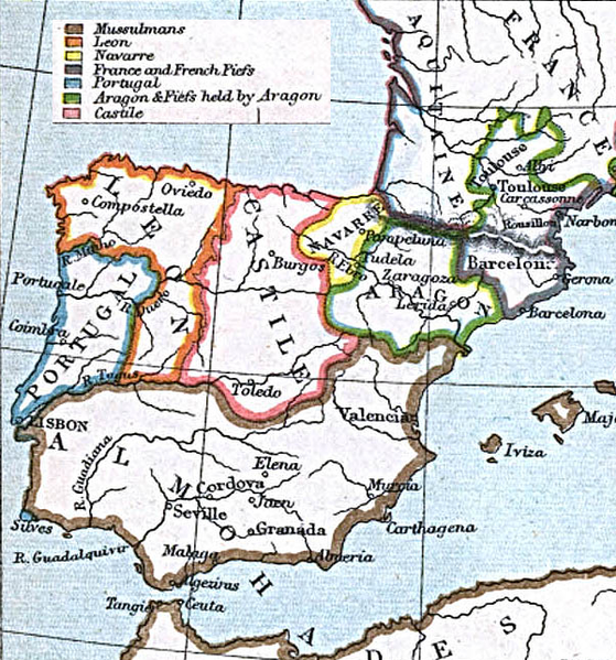 The Kivunim Wandering Jews: Map of 13th Century Spain