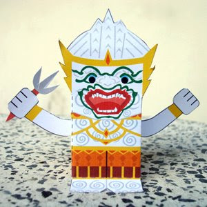 Thai Paper Toy / ของเล่นกระดาษ: No.1 Hanuman / หุ่นกระดาษหนุมาน