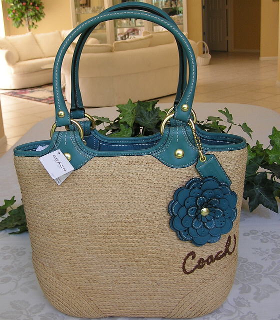 Luxury Collections: COACH STRAW TOTE#13373