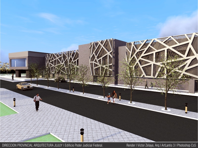 Ñiu Arquitectura y Diseño: Edificio Poder Judicial Federal Jujuy - Proyecto - Render.