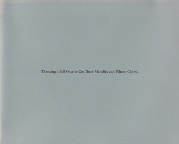 DAAP Library Artists' Books: John Baldessari, Throwing a Ball Once