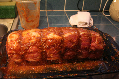 THE VAUGHNS: SMOKED PORKLOIN DRAPED IN BACON