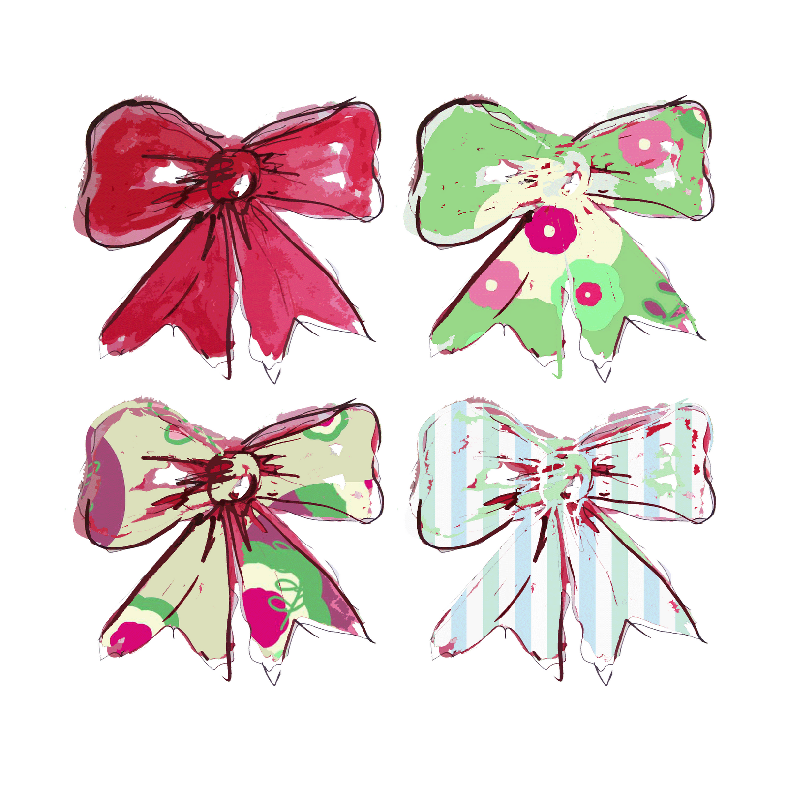 Cinnamon Toast: Pretty little bows all in a row...