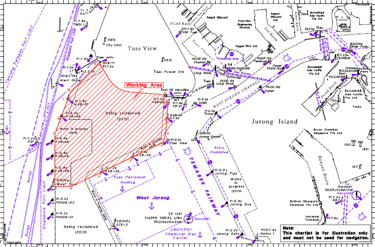 wild shores of singapore: Massive Tuas reclamation continues until Jan 2011