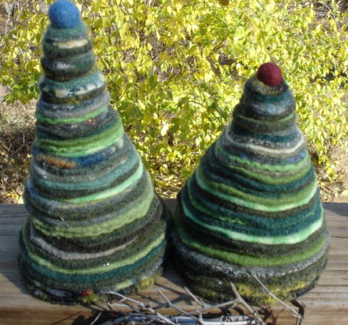 Creative Passage: Stacked Wool Christmas Trees