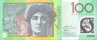 australia: .Australia - Test Notes $5 (1997) and $100 (1996)