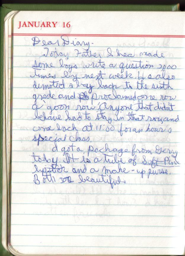 A Luminous Halo: Diary January 16, 1960: Father Shea Proclaims One Row ...