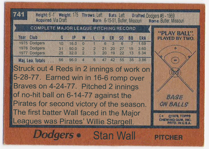 garvey cey russell lopes: the stan wall final tribute card that should ...