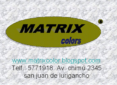 MATRIX COLORS: PINTURAS " MATRIX COLORS"