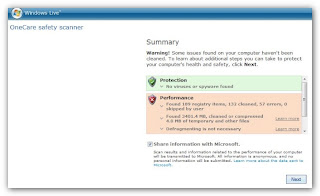 info press: Microsoft Live OneCare Safety Scanner
