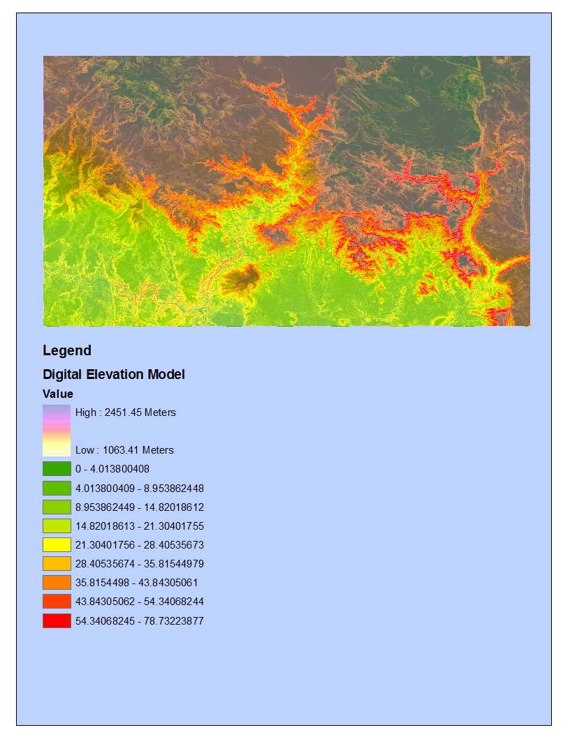 Julie Hedberg Geography 7: Lab 6: DEMs in ArcGis