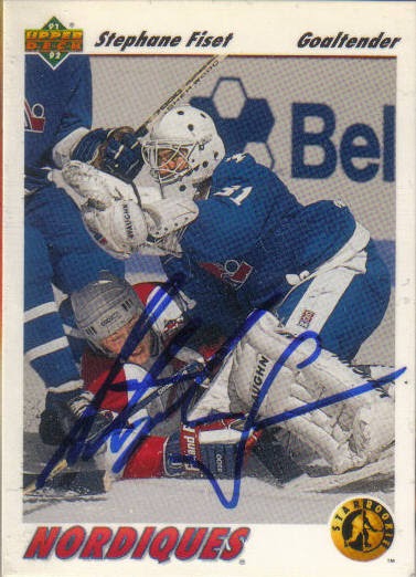 Hell's Valuable Collectibles: Stéphane Fiset Autographed Card