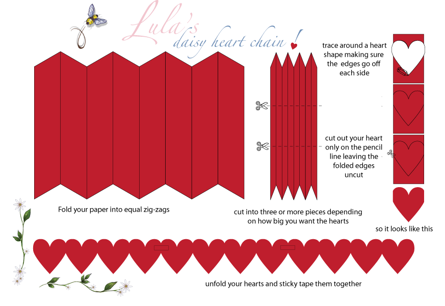 Friends of Timba and Lula: Lula's Daisy Chain Hearts!