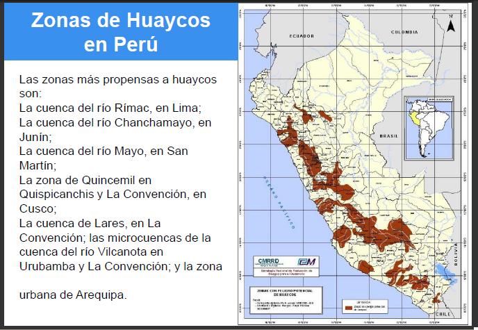 Huaycos, un fenómeno temido del Perú: Lugares más propensos al desastre