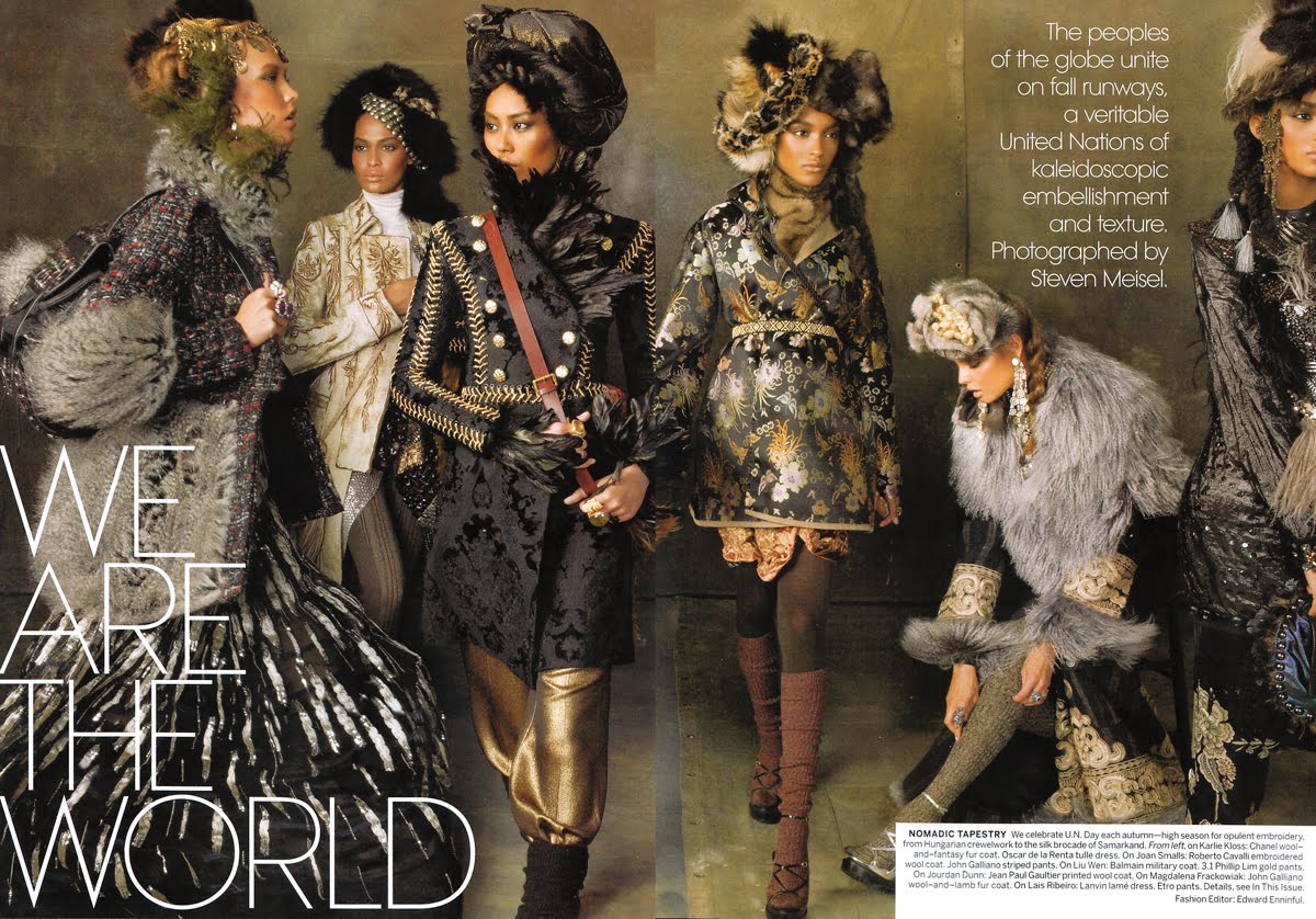 STYLING-DELUXE: We are the world...Editorial by Steven Meisel for Vogue ...