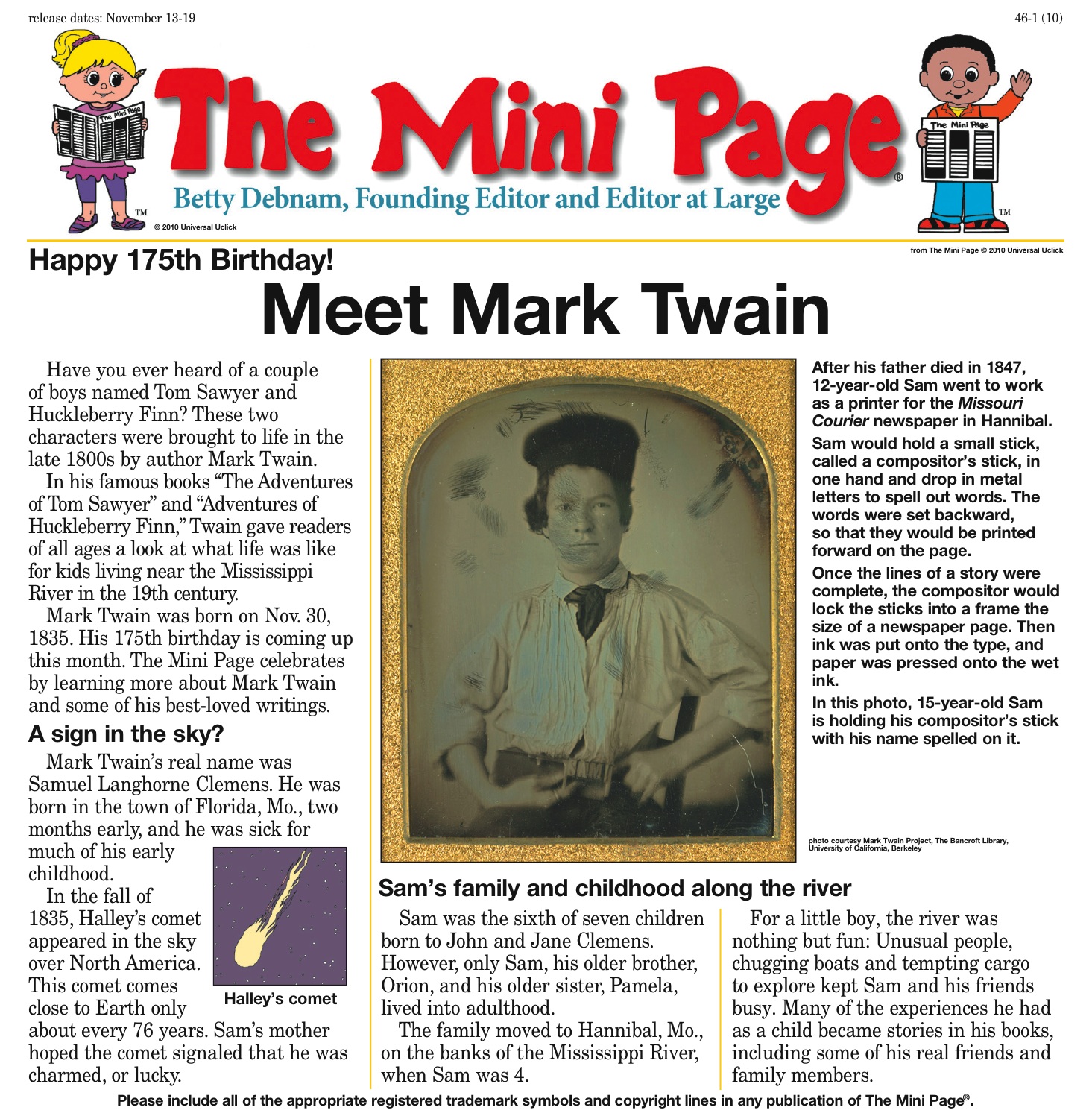 Mark Twain Boyhood Home and Museum Blog: The Mini Page