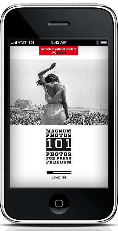 AF, de AutoFoco: Magnum e Reporters sans frontières no Iphone