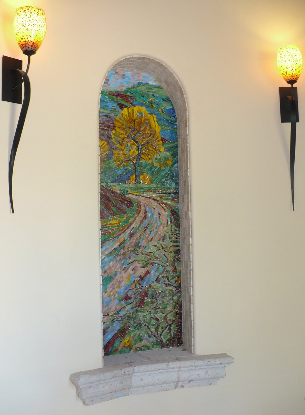 Hakatai Tile: Mosaic Mural "Windows"