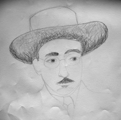 desenho branco: Desenhar o poeta