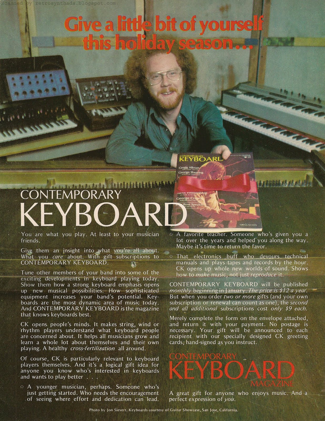 Retro Synth Ads: Subscription forms and associated material ...