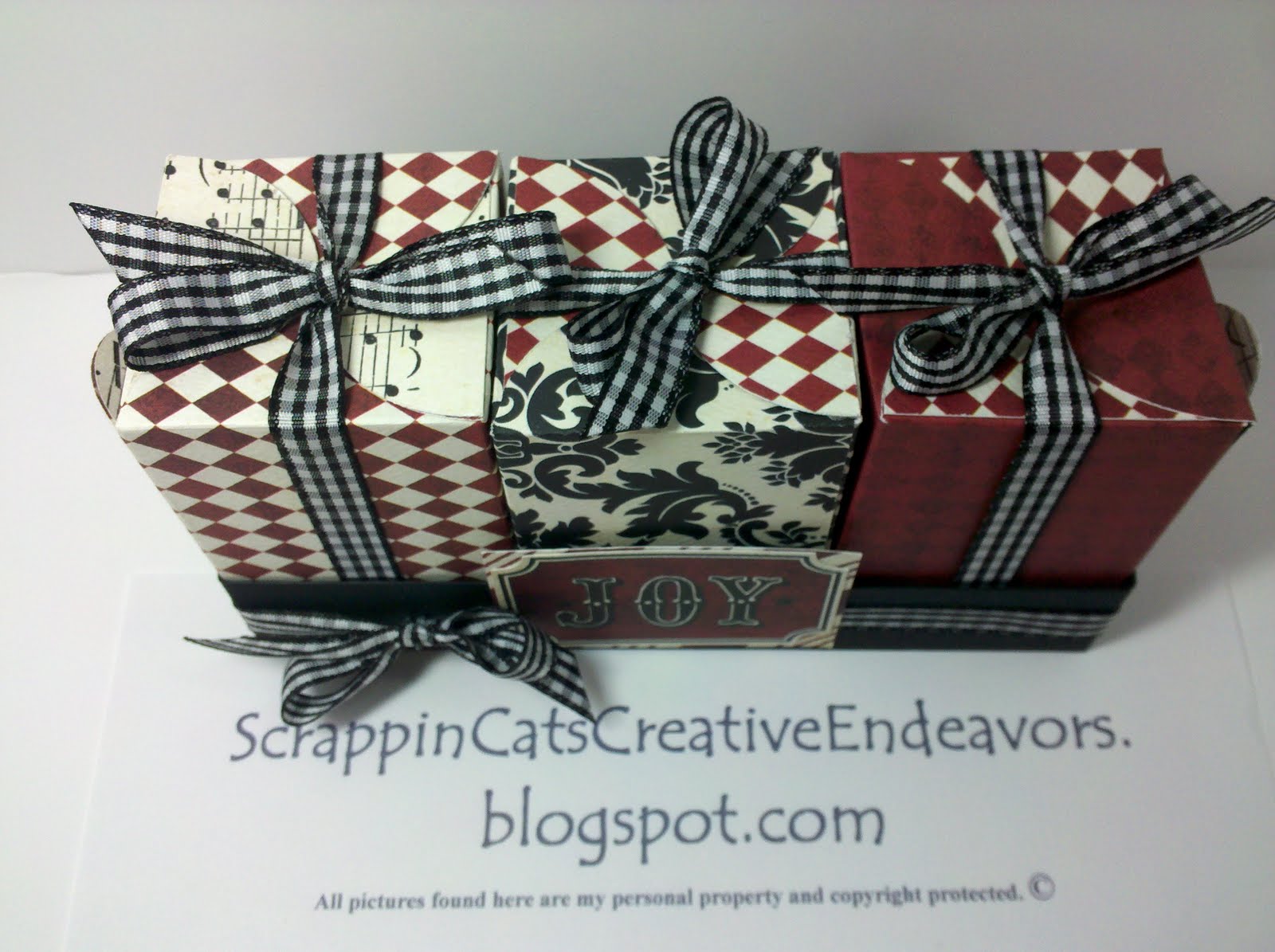 Welcome to Scrappin' Cat's Creative Endeavors: Petal top boxes & carton