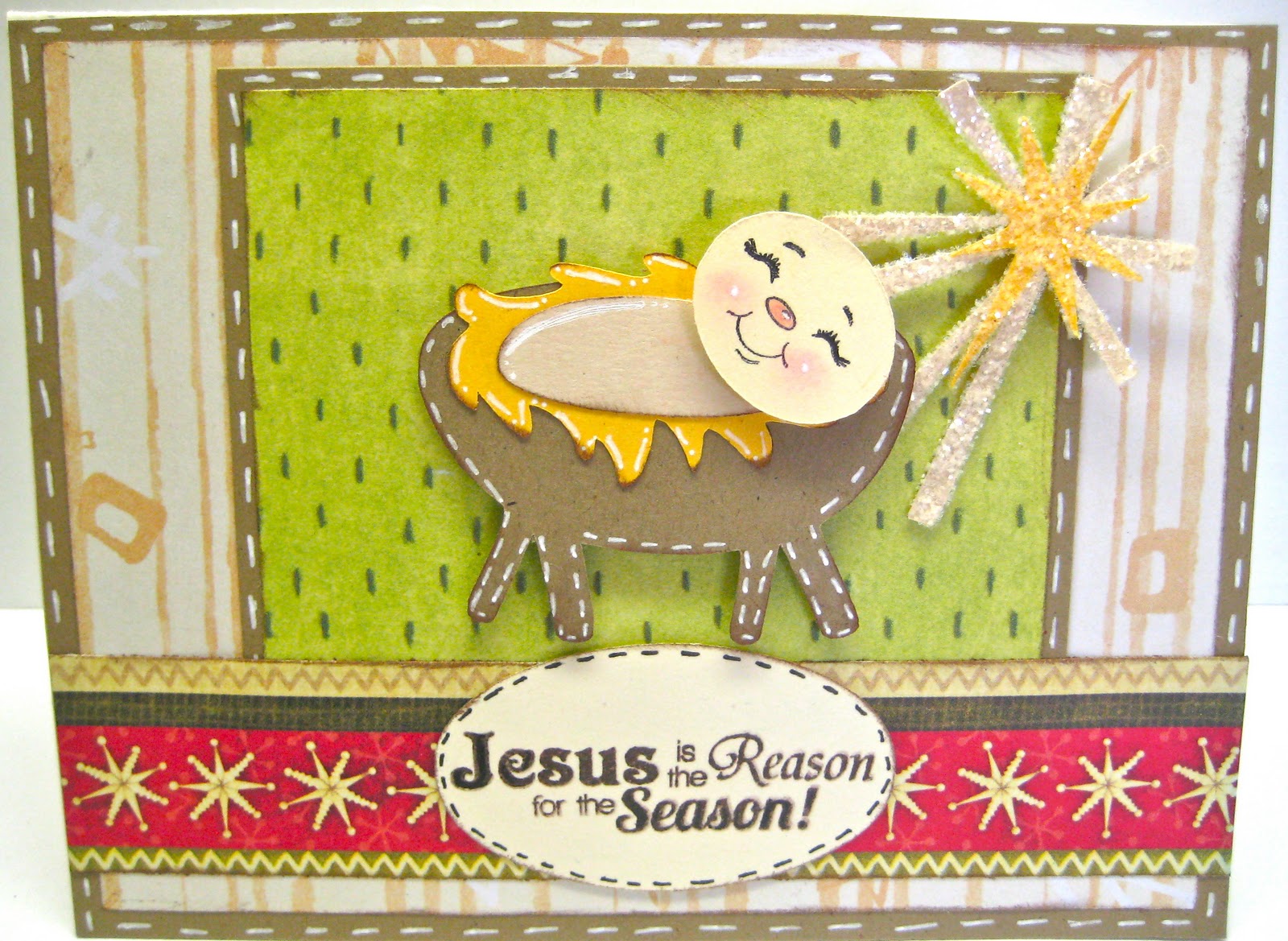 Scrap-Making: Cute baby Jesus Card!
