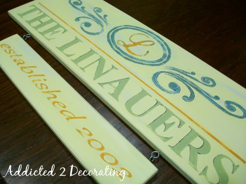 Hand Painted Family Name Sign - Addicted 2 Decorating®