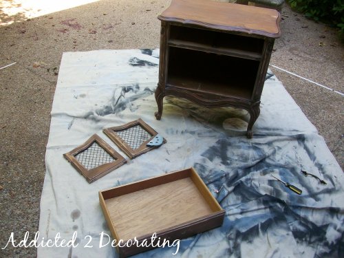 Bailey's Bedside Table:: Before & After - Addicted 2 Decorating®