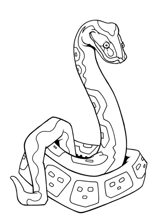 Girls And Kaa Roleplay Sketch Coloring Page