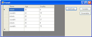 csharpdeveloper: Serialization of DataGridView
