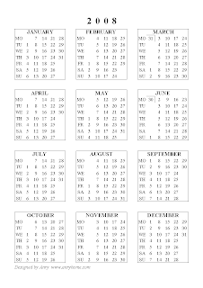 2007 Calendar: Calendar 2008