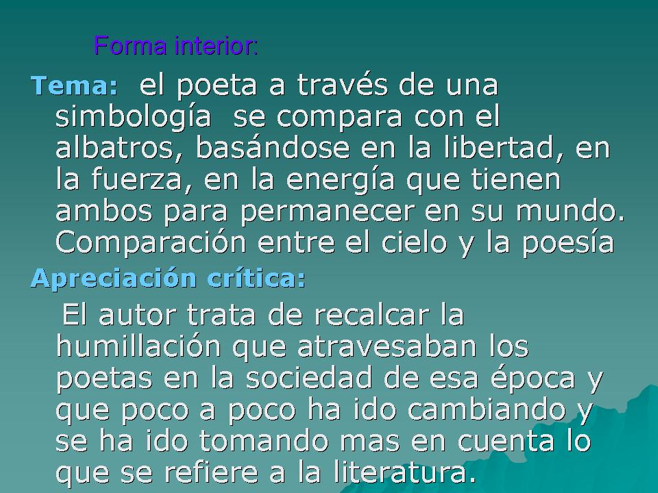 EL BOOM DE LA PALABRA: Poemas realistas: simbolistas