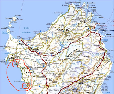 Appunti per un corto: Loca Cerdeña. Carretera Bosa Alghero