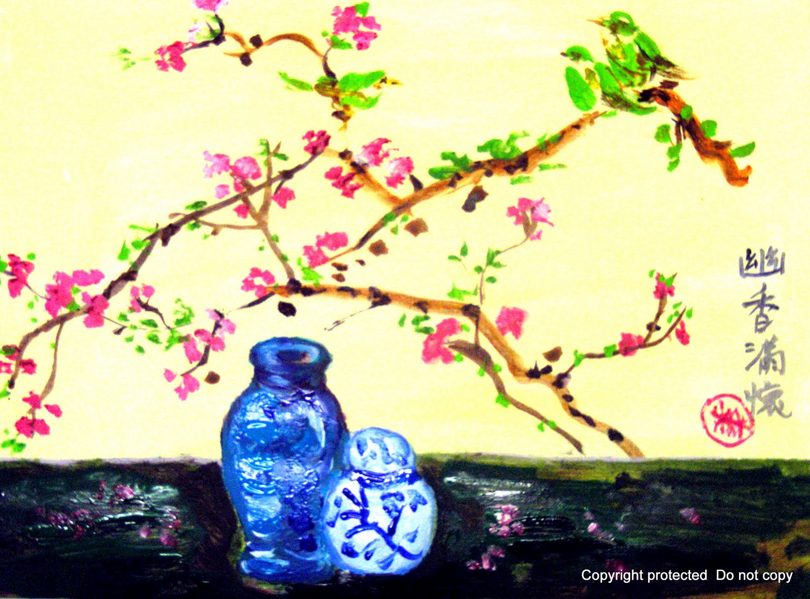 Artscanyon Gallery: A Still Life Painting within A Chinese Painting