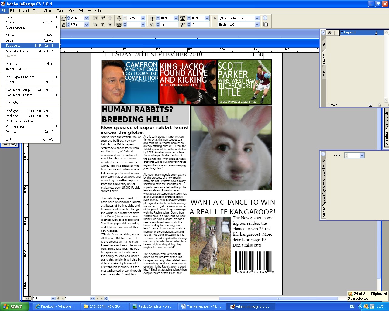 Digital Graphics.: Newspaper