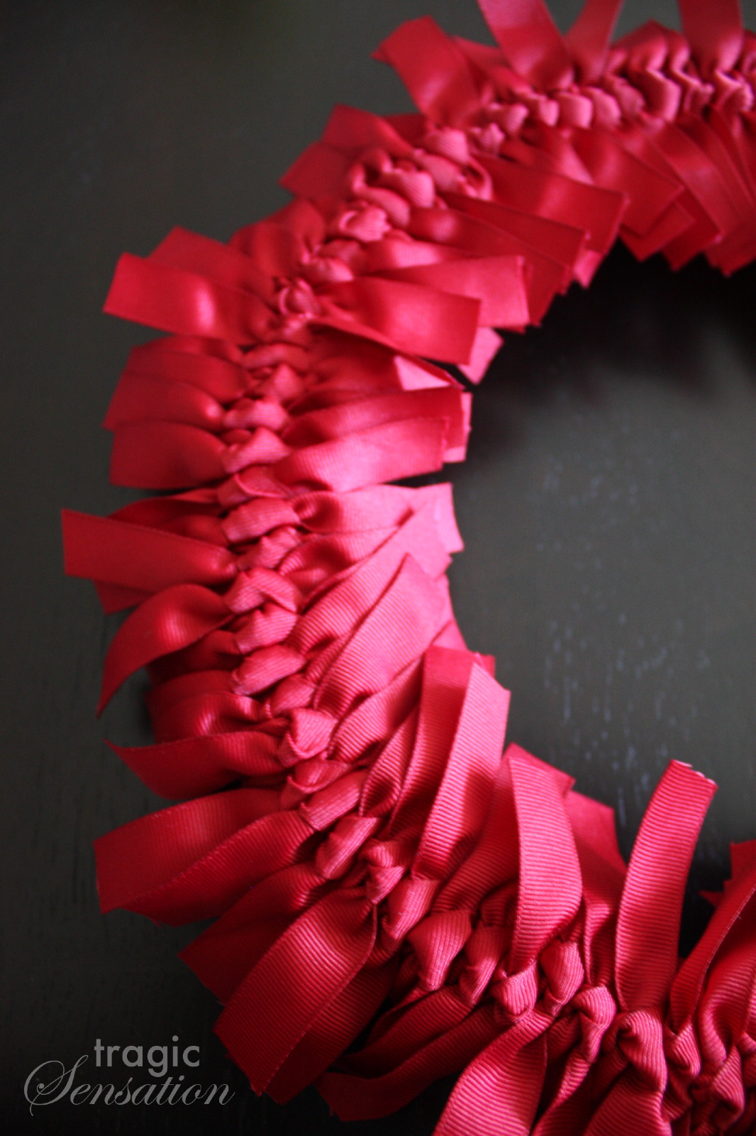 Tragic Sensation: Festive Ribbon Wreath