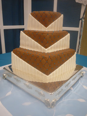 Crazy About Cakes: Megan's Diamond Shaped Wedding Cake