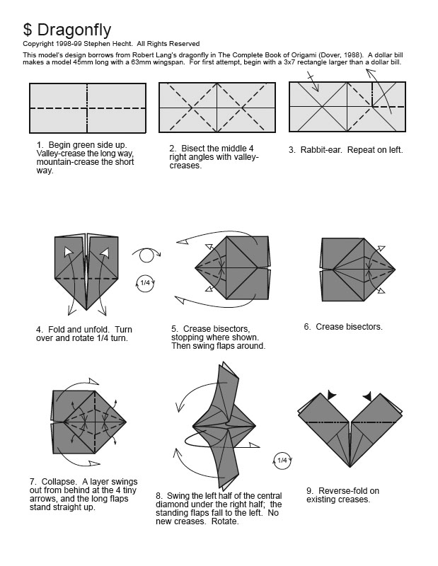 origami: An Example Of Dragonfly Model