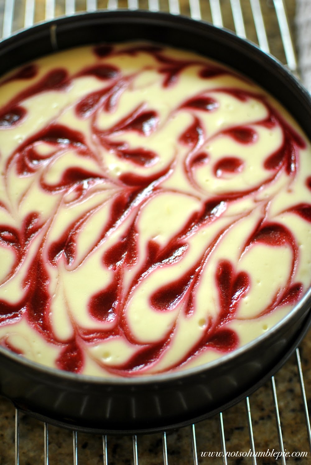 Not So Humble Pie: Raspberry Swirl Cheesecake