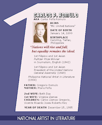 First Filipino: Carlos P. Romulo