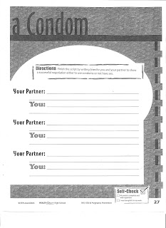 Mr. Cassidy's Health Class: “How to use a condom” presentation