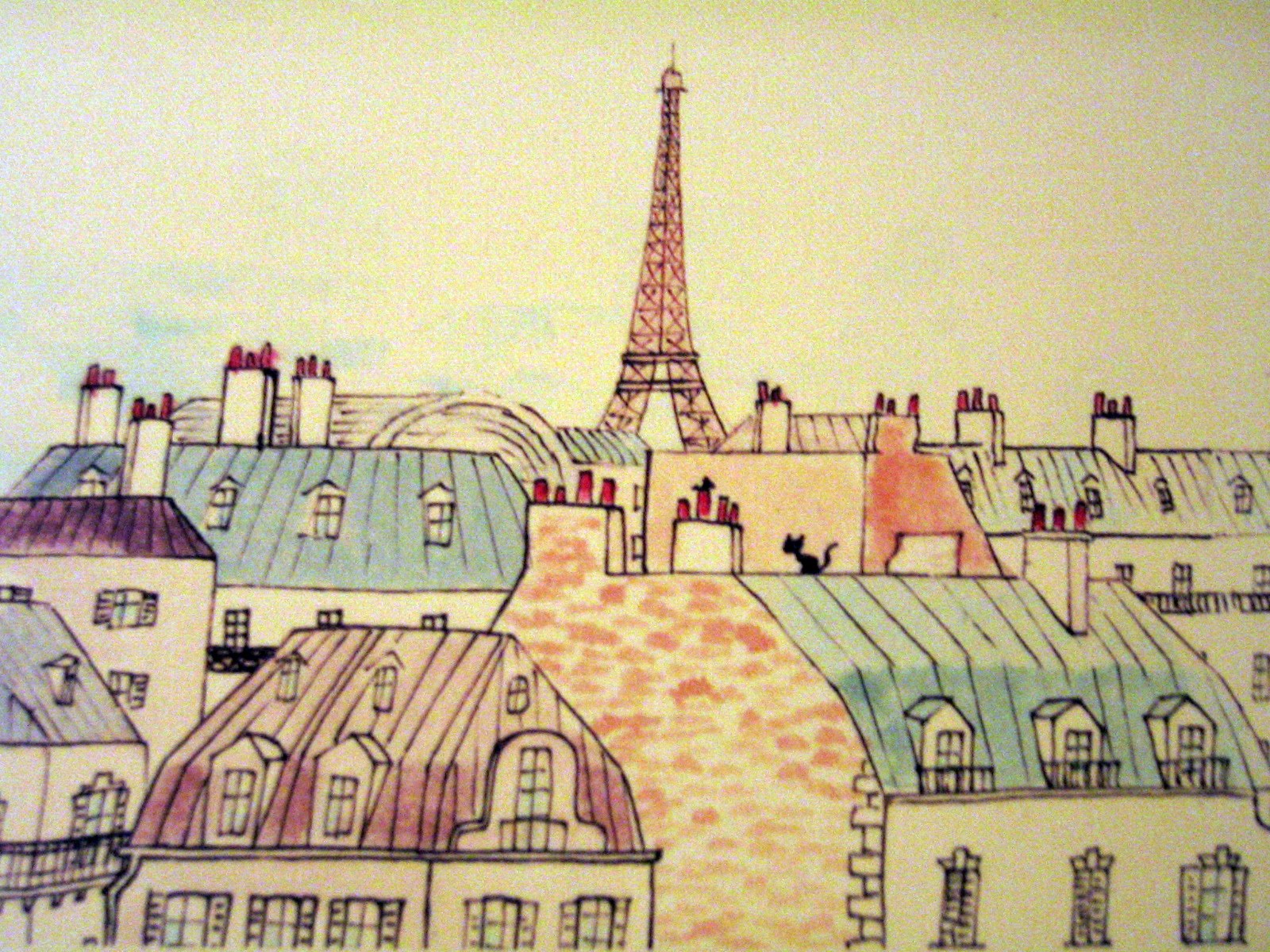 Kanako | Paris | Paris dessin, Paris et Toits de paris