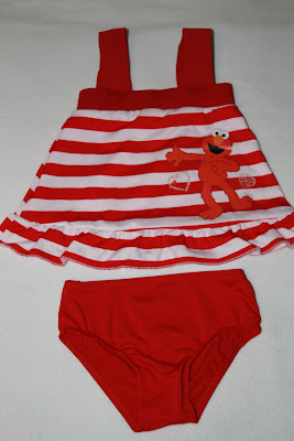 AliKat Kids Clothing: Girls - Sesame Street Elmo/Zoe 2pcs swimsuit (red ...