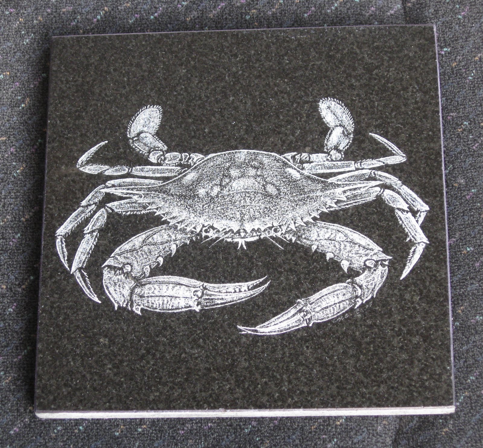 One of a Kind Art by Catherine: OOAK hand etched Granite Maryland blue ...