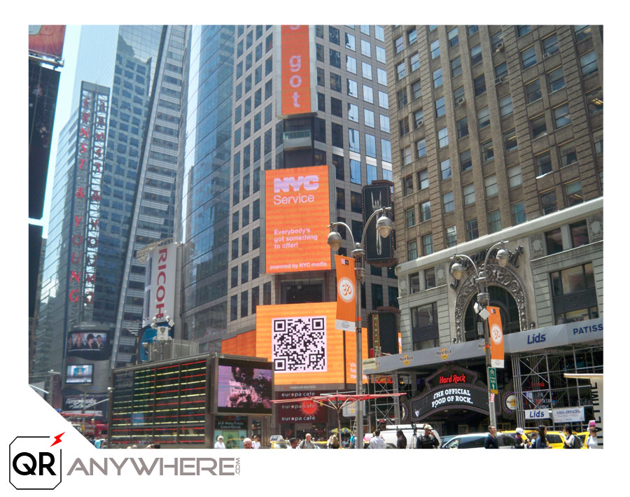 QR Codes Anywhere: (EXCLUSIVE) QR Codes in Times Square!! (Photos and Vid)