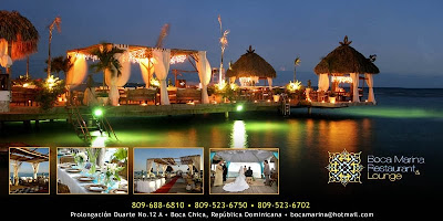 Janela com cortinados: "Restaurante Boca Marina" en Boca Chica, RD