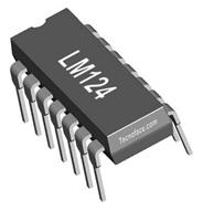 Amplificador Operacional: Familia de amplificadores operacionales LM124, LM224, LM324