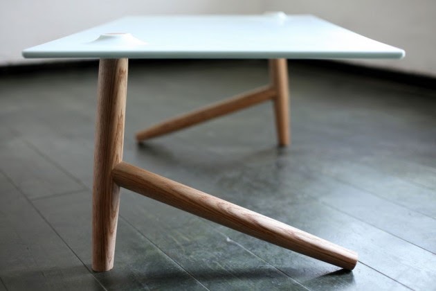 peppermags: Furniture: Two Leg Table